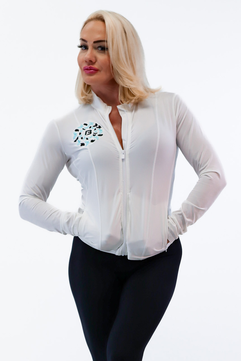 The Bombshell Hourglass Zip Up Jacket - White - Bombshell Boutique by ...