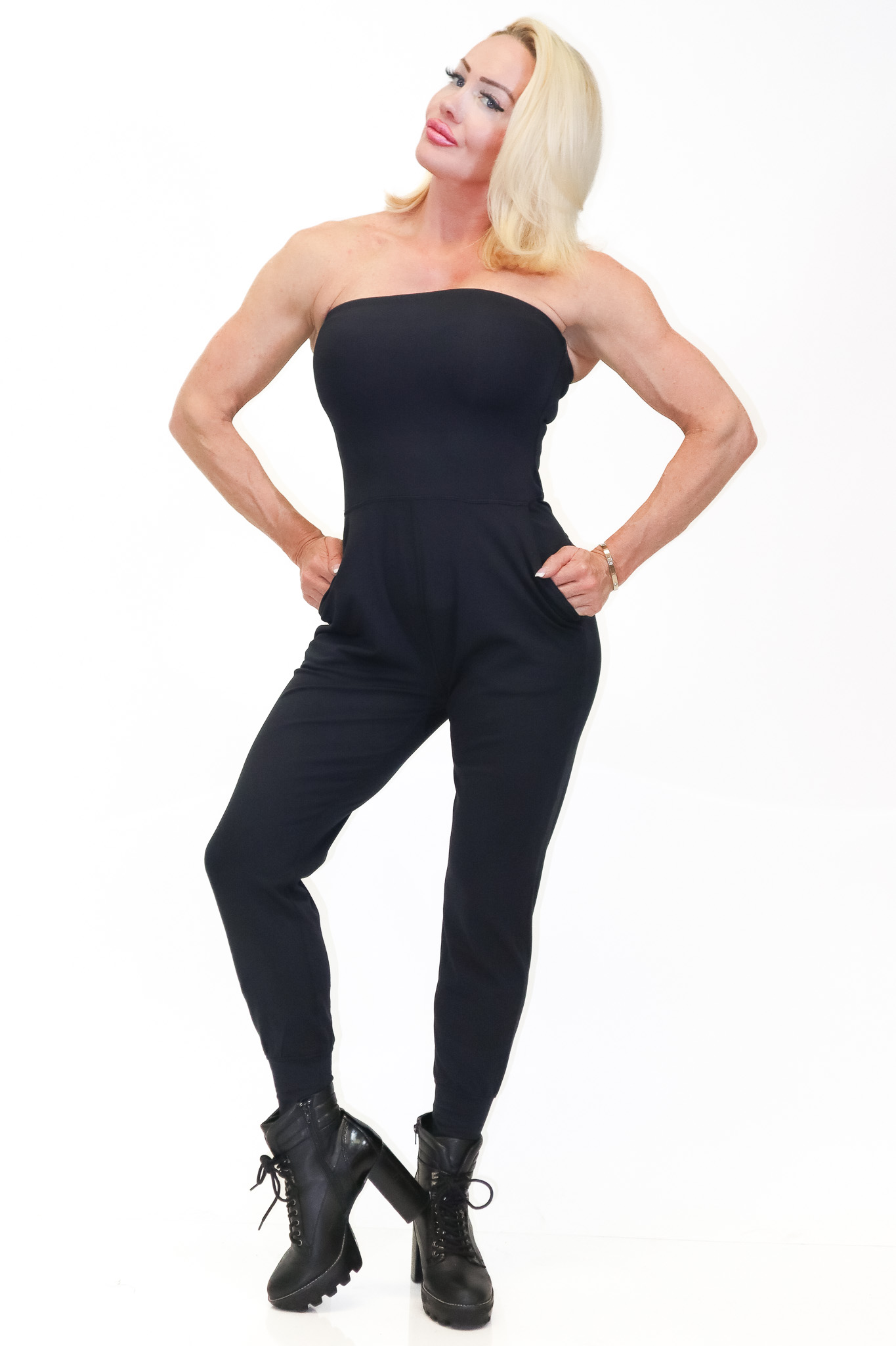 Bombshell Strapless Full Length Hourglass Catsuit - Black - Bombshell ...