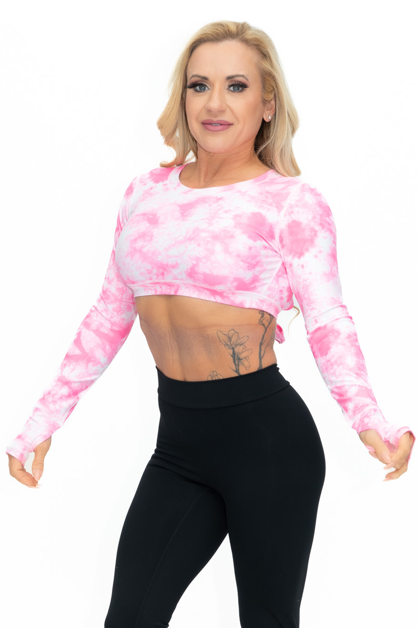 Put a Bow on It Fitted Crop - Neon Pink Tie Dye - Bombshell Boutique by ...