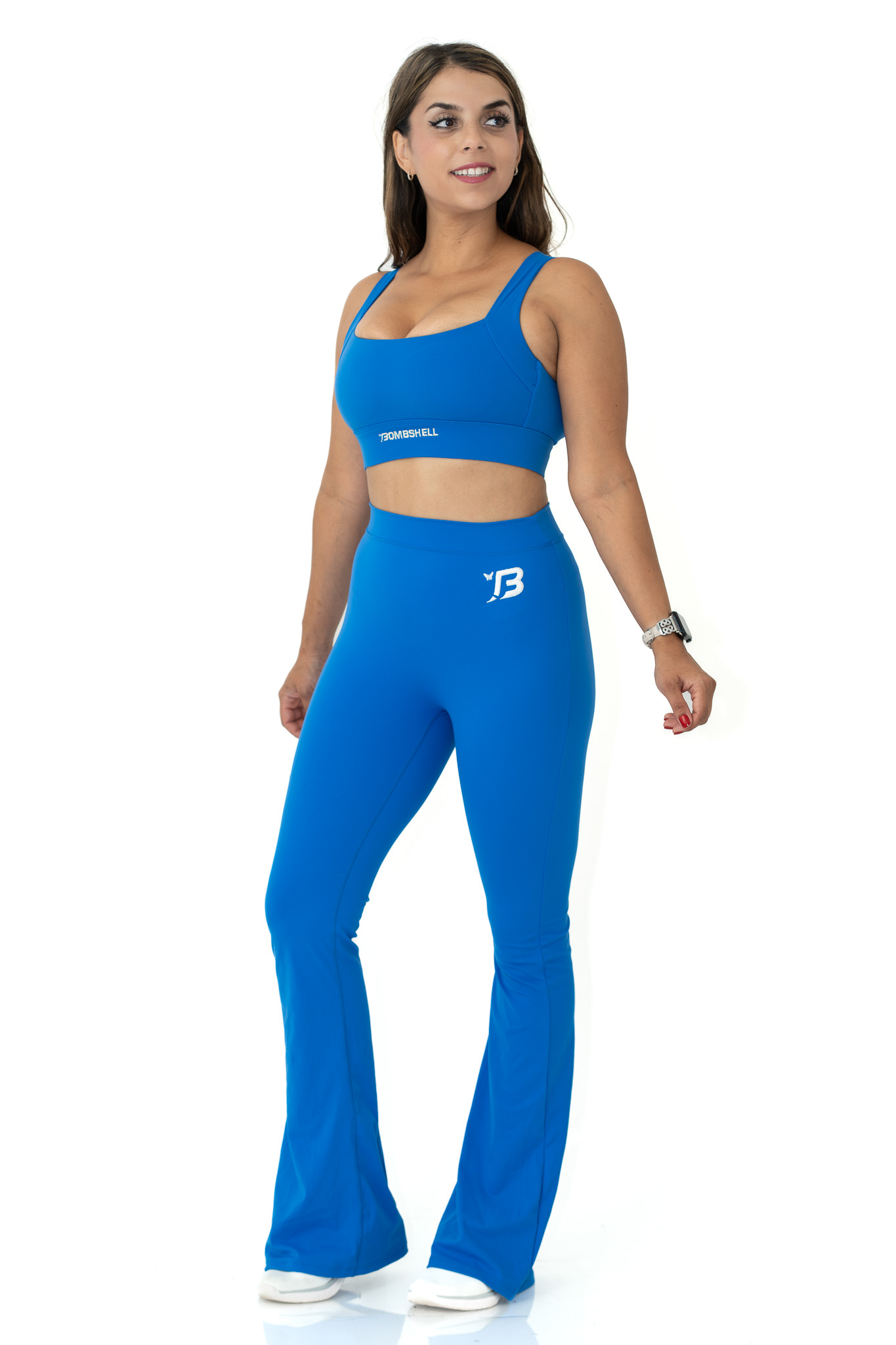 Tidal Flow Sports Bra - Ocean Blue - Bombshell Boutique by Shannon Dey