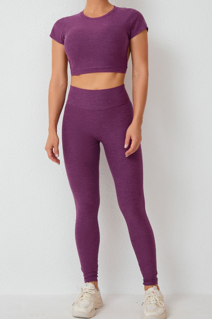 Bombshell See Back for Details Booty Pop Leggings Set - Midnight Purple ...